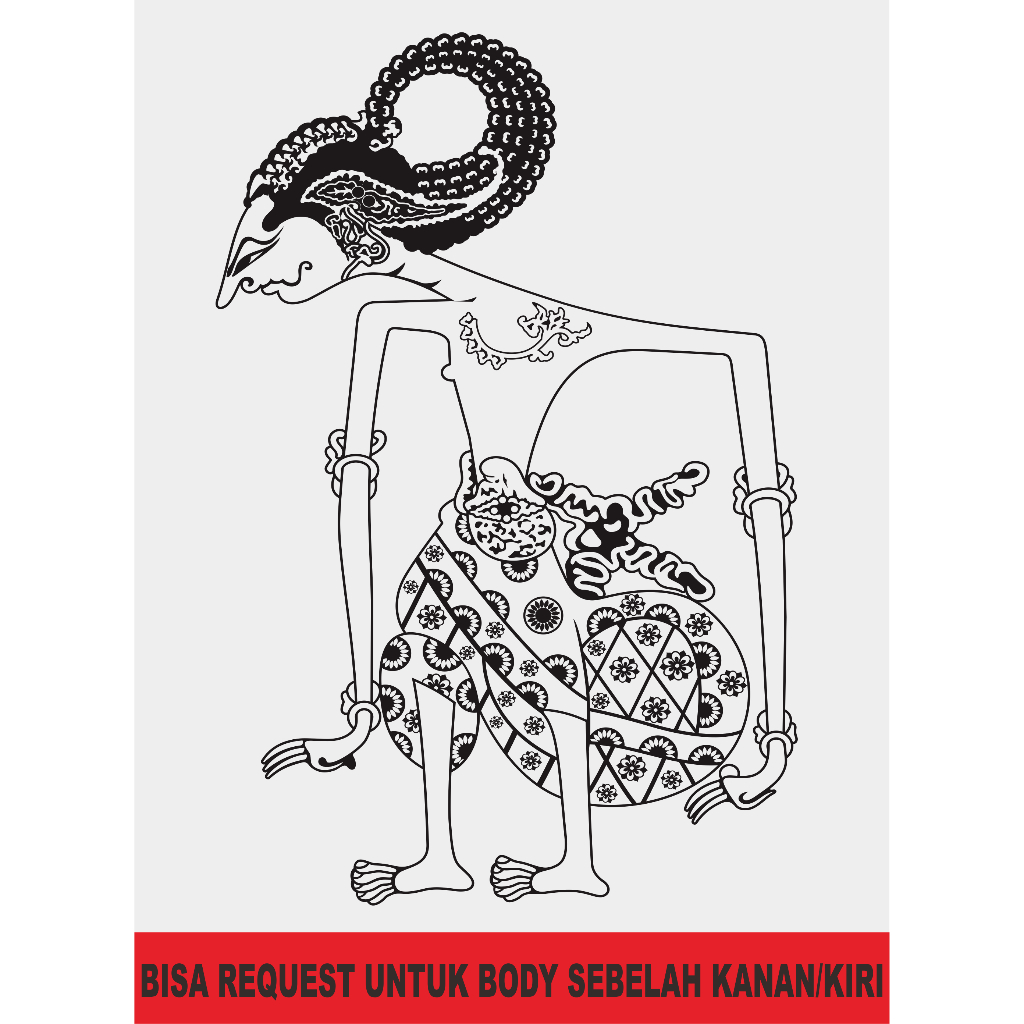 Jual sticker wayang antasena stiker wayang antasena stiker mobil stiker ...