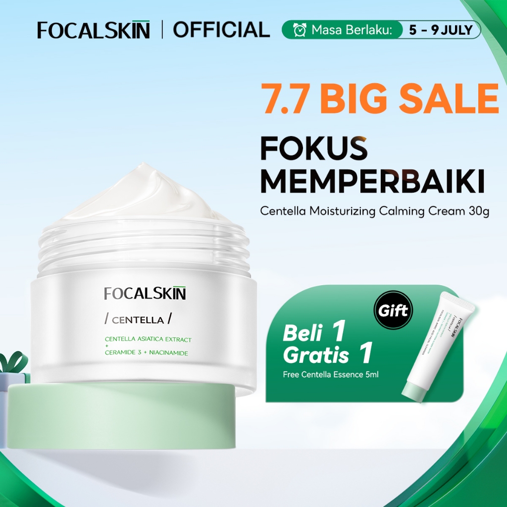 Jual FOCALSKIN Moisturizer Cream Cica Calming Perawatan Wajah ...
