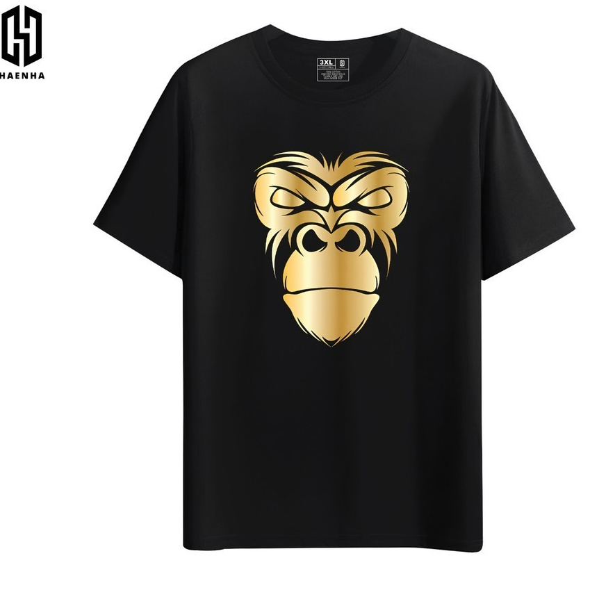 Jual HAENHA Golden King Kong Baju Kaos Distro - T shirt Sablon Unisex ...