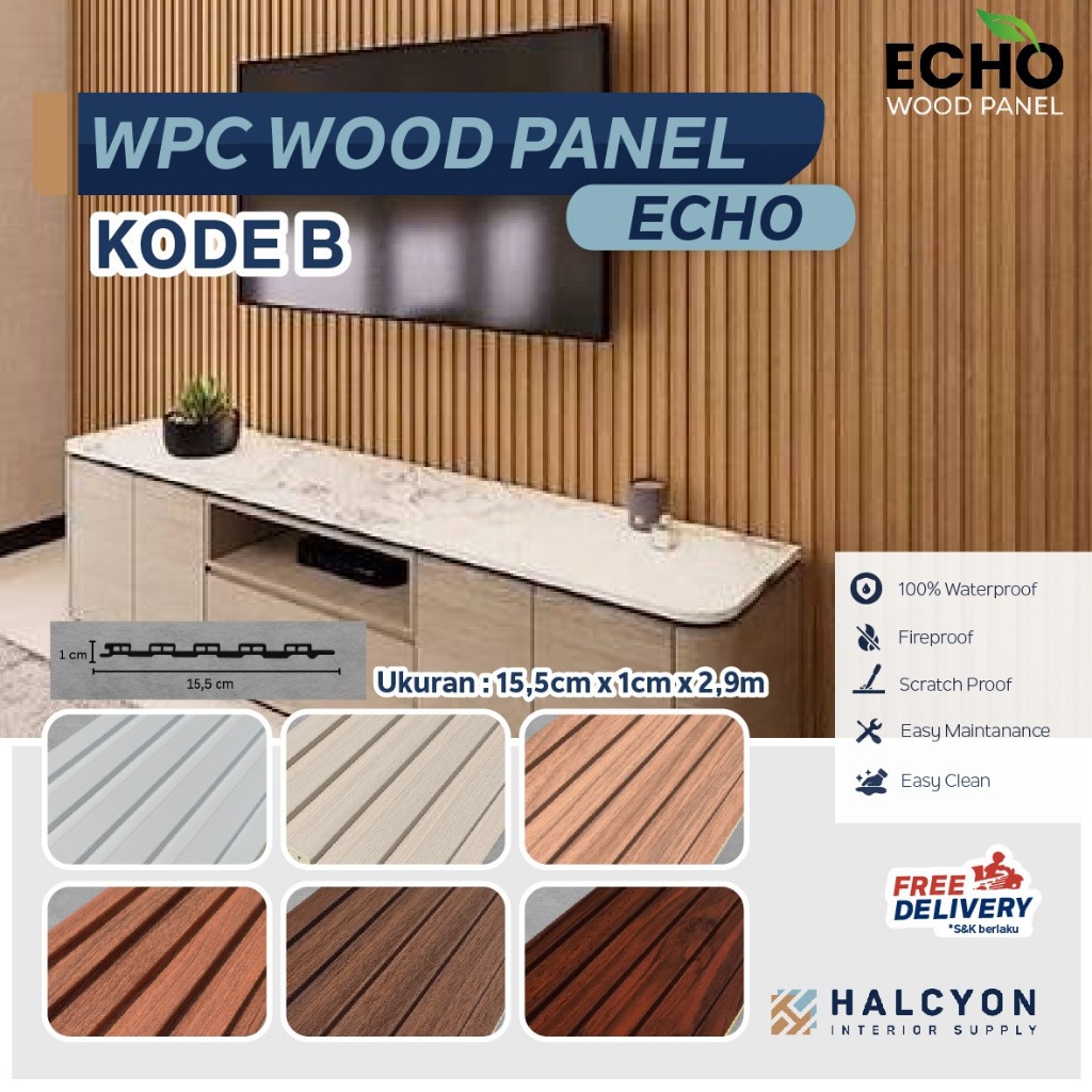 Jual Echo Wood Panel - WPC - Wallpanel - Panel dinding ( Panjang 290 ...