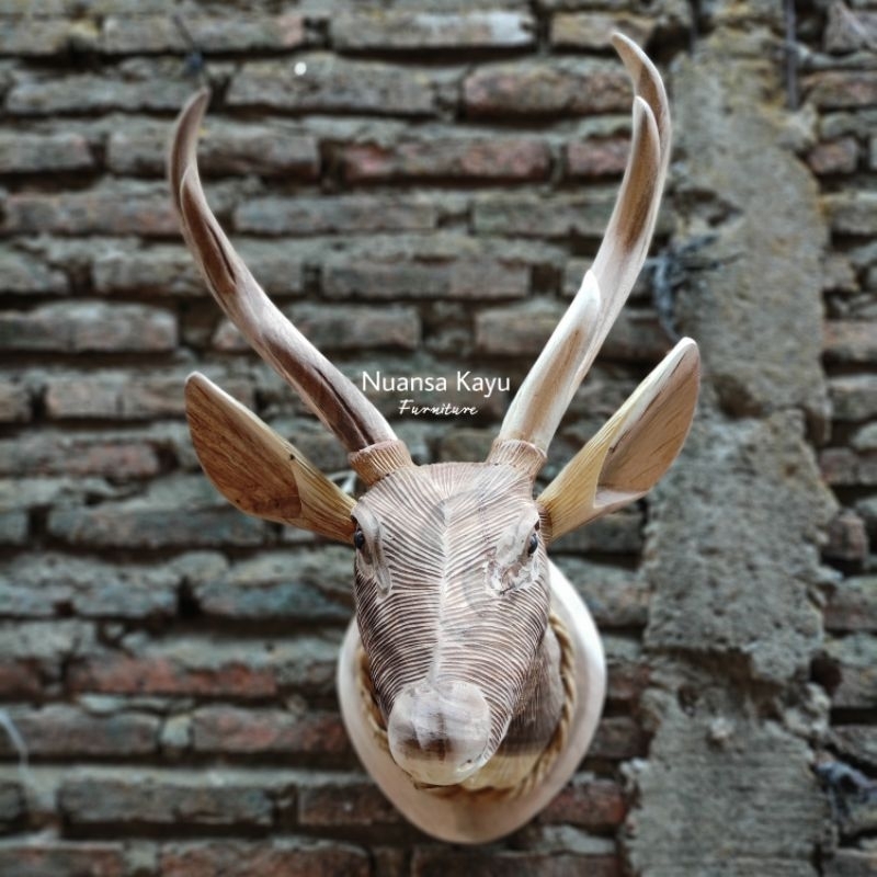 Jual Kepala rusa / hiasan dinding kepala rusa / rusa | Shopee Indonesia