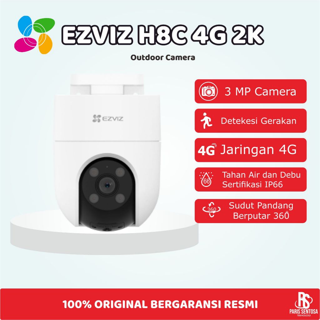 Jual Ezviz H8C 4G 2K Smart Home Pan & Tilt IP Camera CCTV Outdoor IP ...