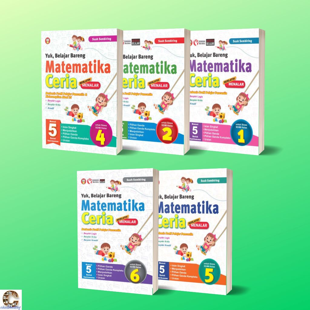 Jual Buku YUK,Belajar Matematika Ceria SD/MI Kelas 1/2/3/4/5/6 Kurikulum Merdeka | Shopee Indonesia