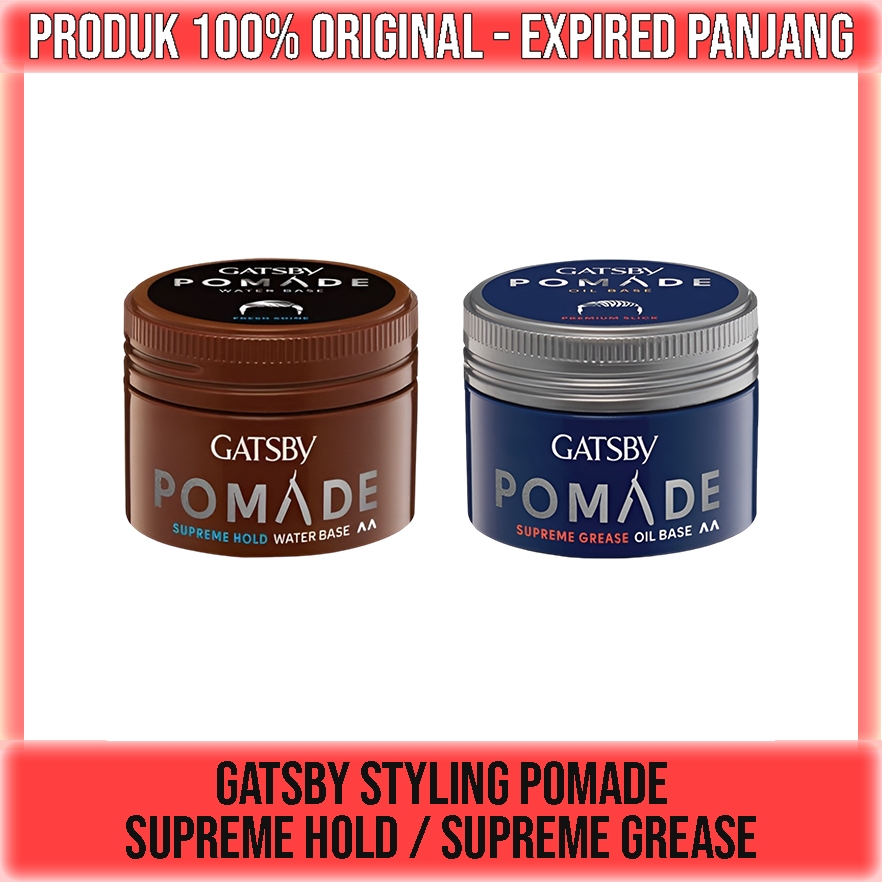 Jual ORIGINAL GATSBY Styling Pomade Minyak Rambut 75gr 80gr | Shopee ...