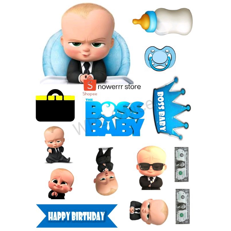 Jual Topper Cake Tema BOSS BABY Custom/Topper ULTAH Boss Baby | Shopee ...
