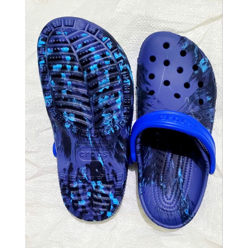 Jual CROCS MARBLE BLUE 100% ORIGINAL DEFFECT | Shopee Indonesia