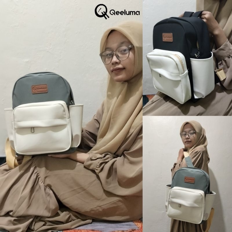 Jual Tas Ransel Wanita Lucu Kulit Sintetis Aesthetic Qeeluma.co ...