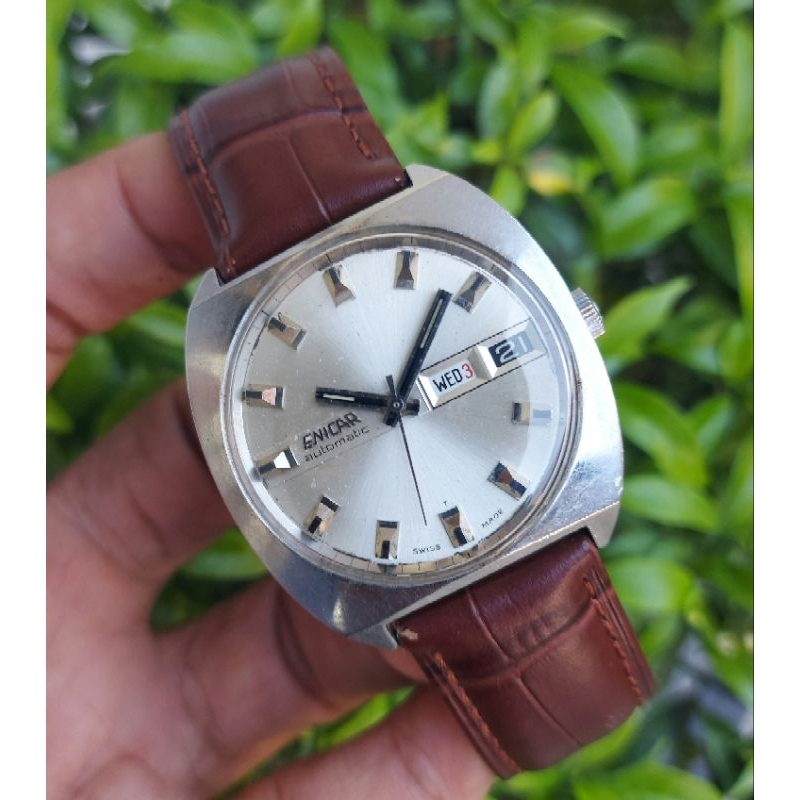 Jual Jam Tangan Enicar Ufo Automatic Original White Dial Very Rare Item ...