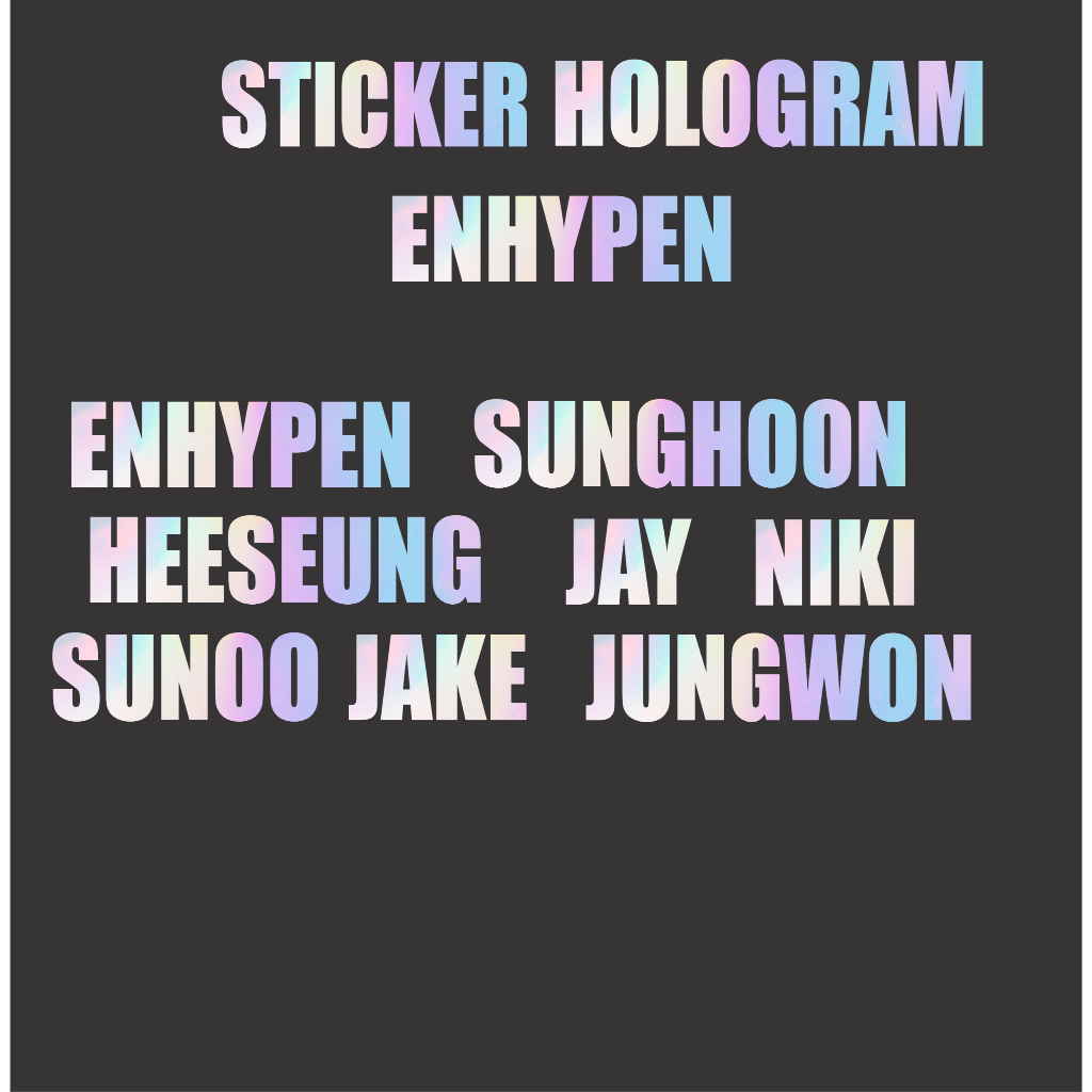 Jual Sticker Hologram Enhypen Deco Hologram Enha | Shopee Indonesia