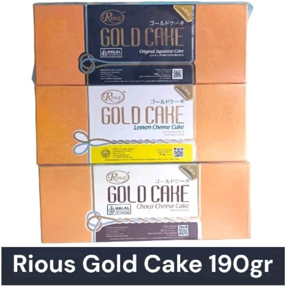 Jual rious gold cake 190 original | choco cheese | lemon cheese ...