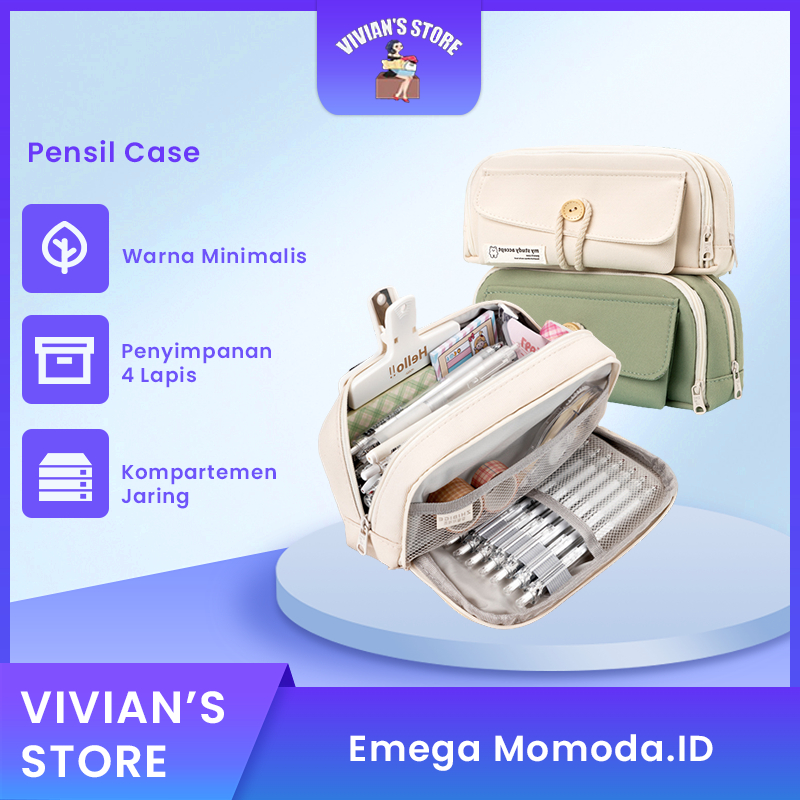 Jual Pencil Pouch / Tempat Pensil Penyimpanan Besar/Kotak Pensil Besar ...