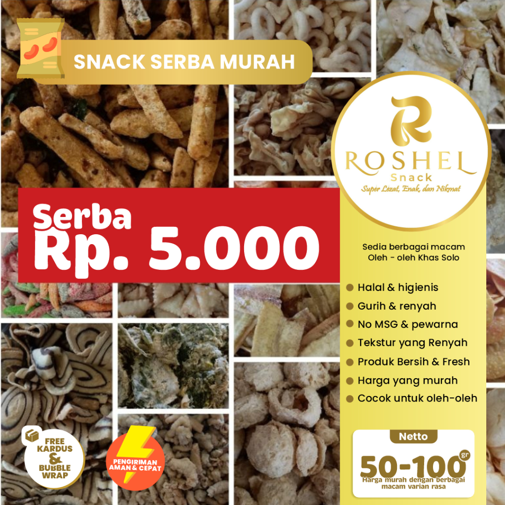 Jual Aneka Snack Serba 5 Ribu Bebas Pilih Cemilan Makanan Ringan Murah ...