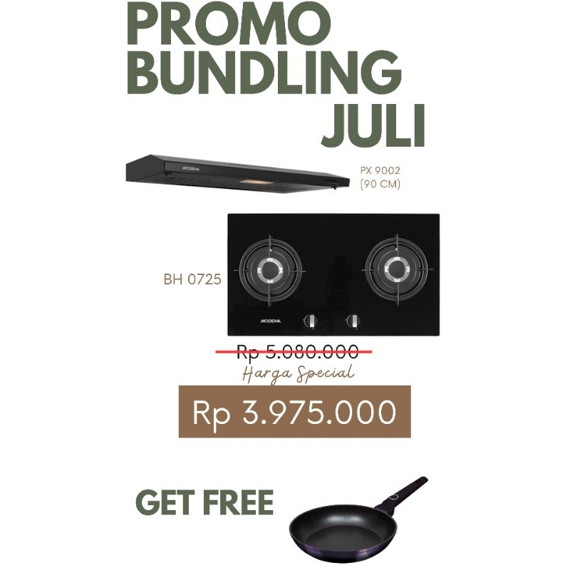 Jual MODENA OFFICIAL STORE BATAM PROMO BUNDLING COOKER HOOD & KOMPOR ...