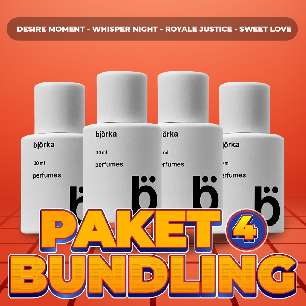Jual Bjorka Parfum Paket Bundling isi 4 botol (DESIRE MOMENT - WHISPER ...