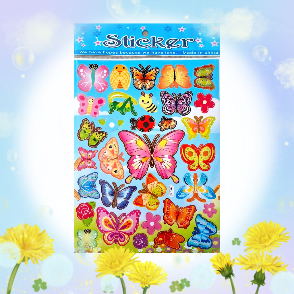 Jual [KH] Stiker Laser Gambar Tempel Laser Sticker Anak Karakter ...