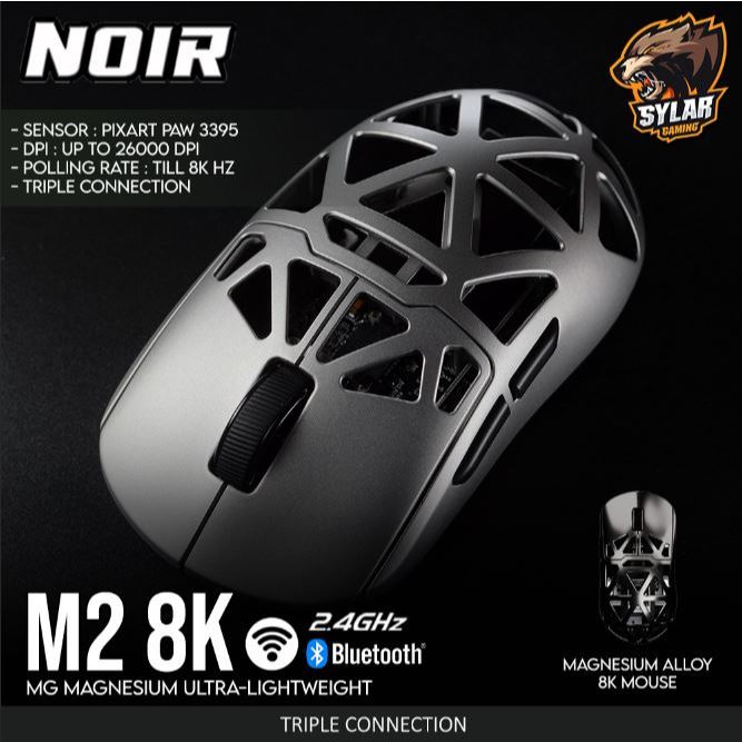 Jual Noir M2 8K MG Magnesium Ultra-Lightweight Wireless Gaming Mouse ...
