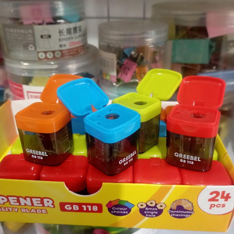 Jual PERUNCING RAUTAN PENSIL GREEBEL SHARPENER GB118 DENGAN WADAH DAN ...