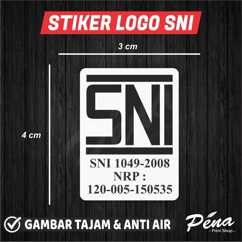 Jual Stiker SNI / Stiker Logo SNI / Stiker SNI Standar Nasional ...