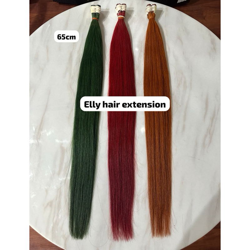 Jual hair extension rambut warna rambut sambung asli size 65cm | Shopee ...