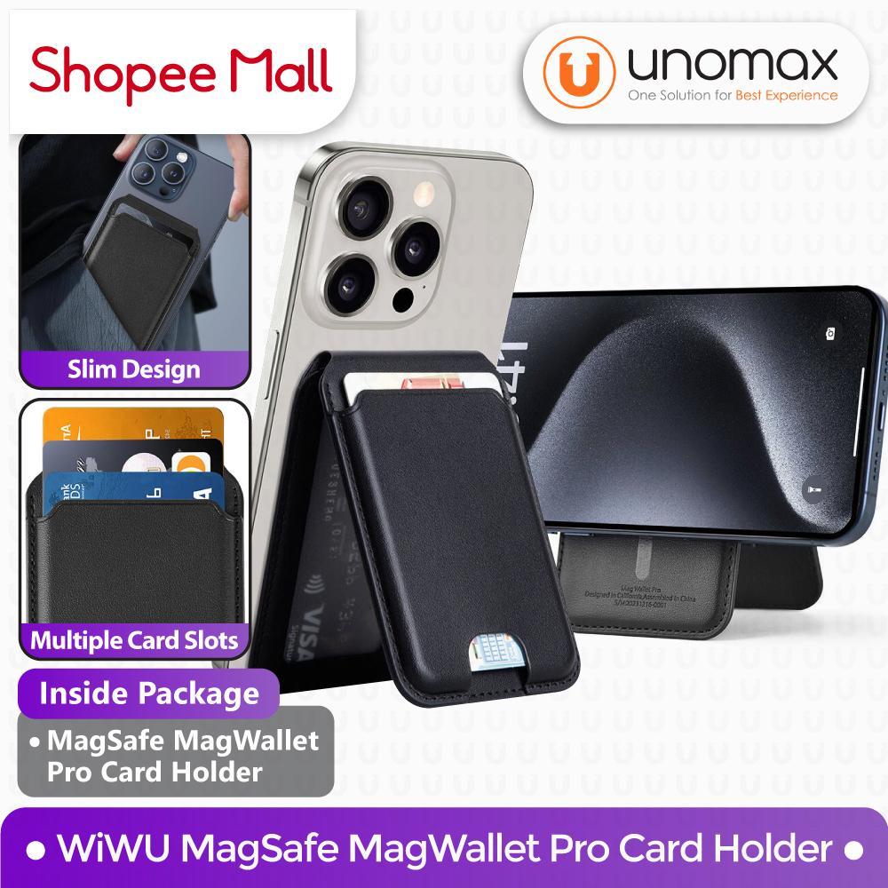 Jual MagSafe Wallet WiWU Mag Wallet Pro Card Holder and Stand RFID Anti ...
