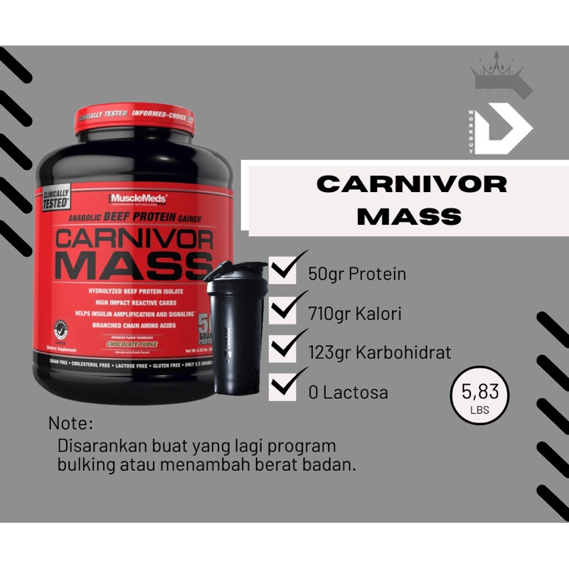 Jual CARNIVOR MASS 5,8lbs - SUSU PROTEIN - Suplement Gym - Susu Buat ...