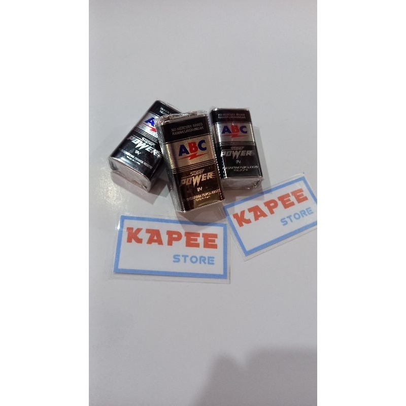 Jual Batu baterai Kotak ABC Super Power 9V super extra heavy duty ( 1 ...