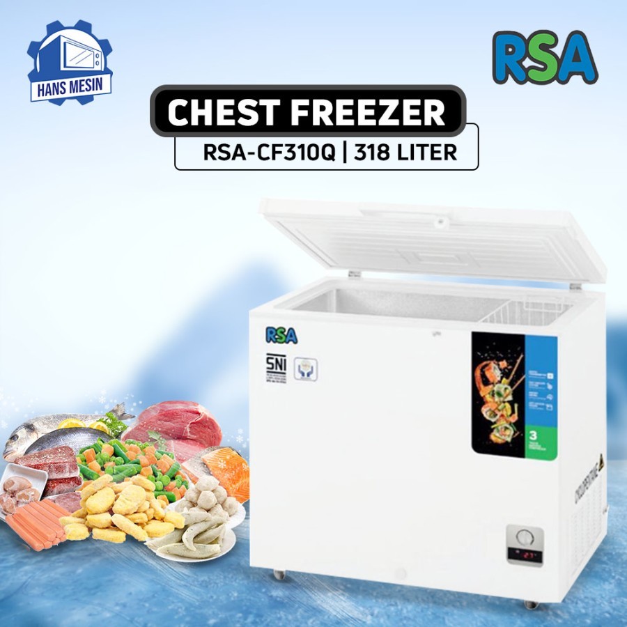 Jual RSA CHEST FREEZER CF-310 / CF 310 / CF310Q / 318 LITER | Shopee ...