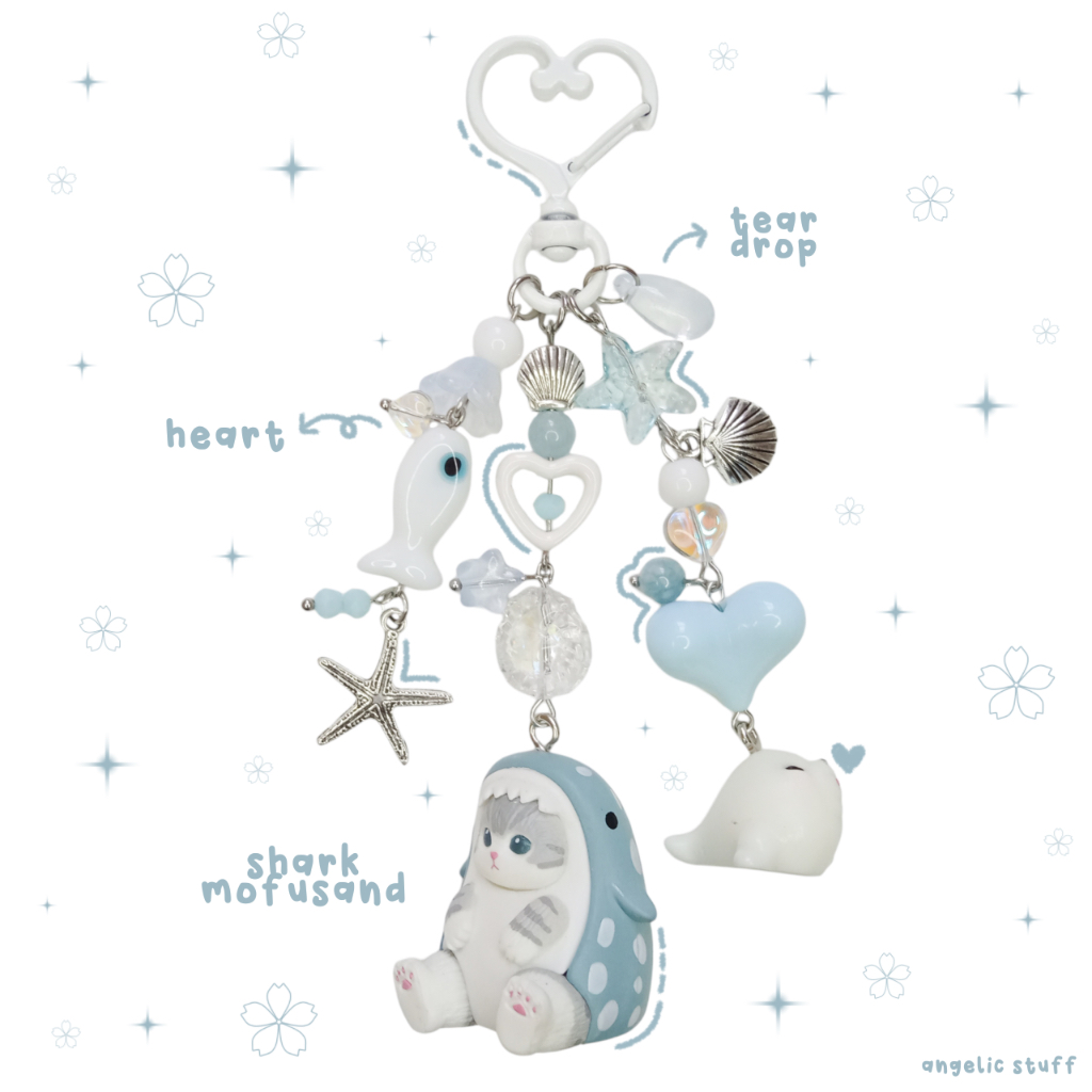 Jual Mofusand Sea Creatures Keychains Gantungan Kunci Manik-Manik ...