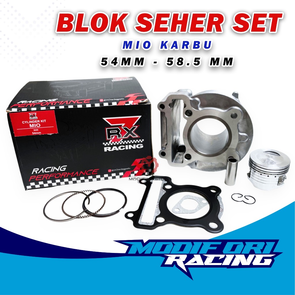 Jual Blok Seher Rx7 Racing Mio Nouvo Fino Boreup Set Ukuran 54MM Blok Boreup MIO | Shopee Indonesia