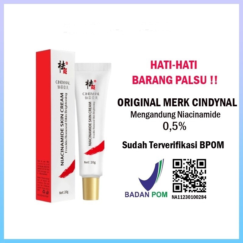 Jual CINDYNAL Whitening Freckle Niacinamide Skin Cream Remove Dark Spots Penghilang Flek/Jerawat ...