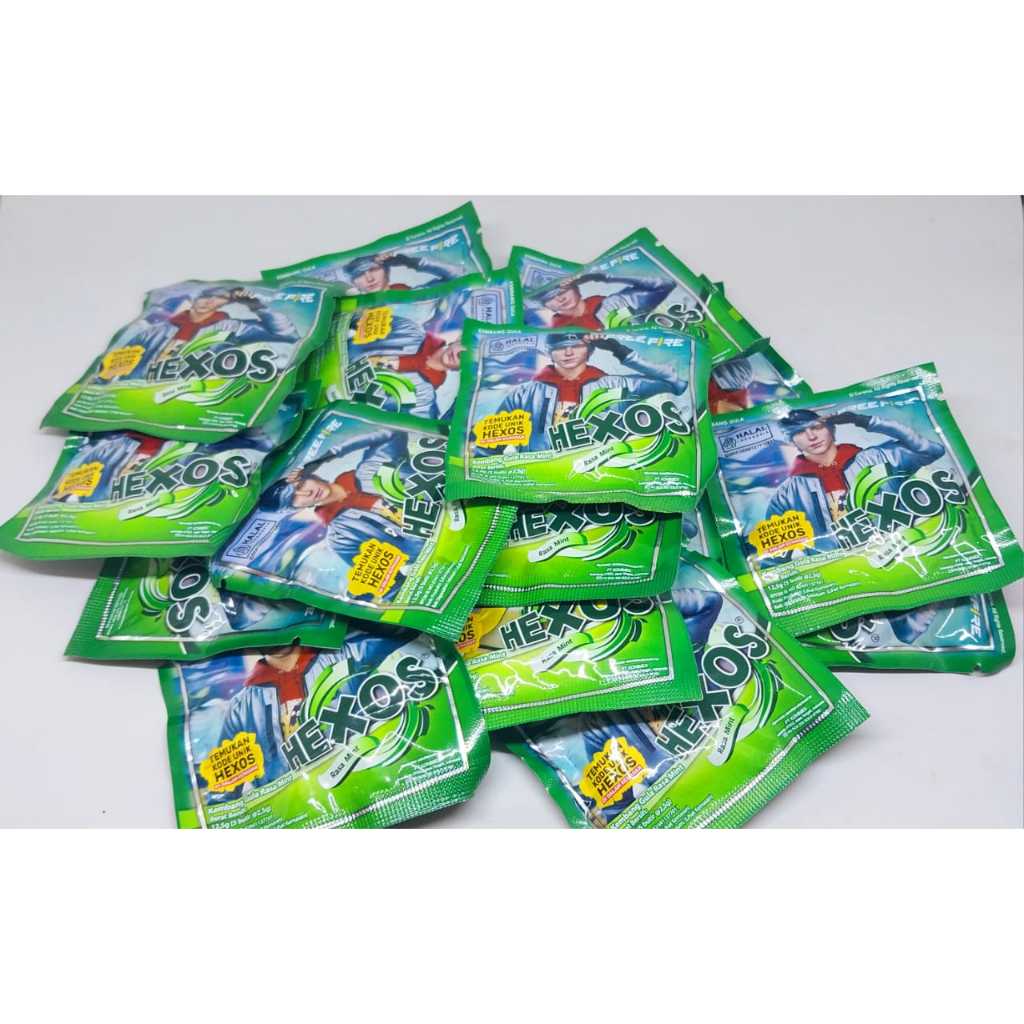 Jual Permen Hexos Sachet Isi Perbungkus 5 pcs Rasa Mint - Permen Pelega ...