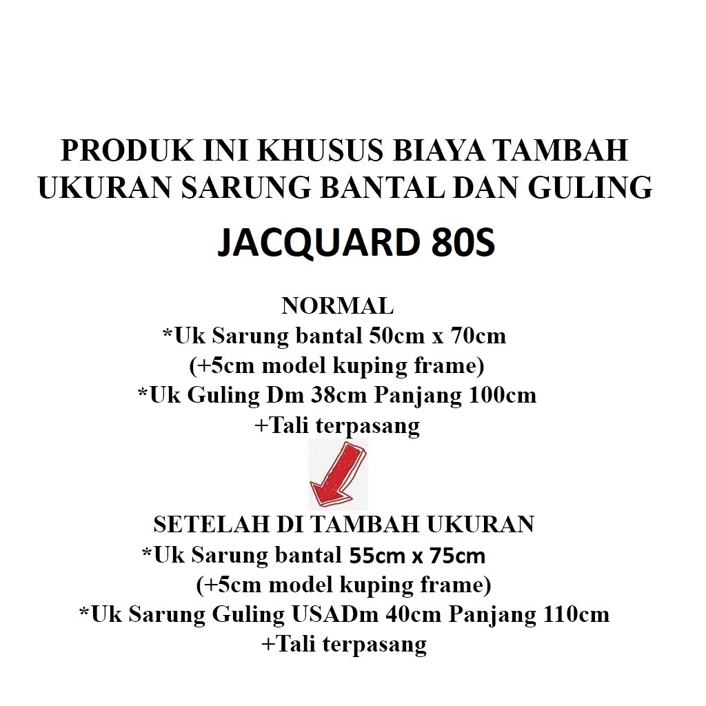 Jual TCL Jacquard Sutra I Ubah Ukuran Sarung Bantal Guling | Shopee ...