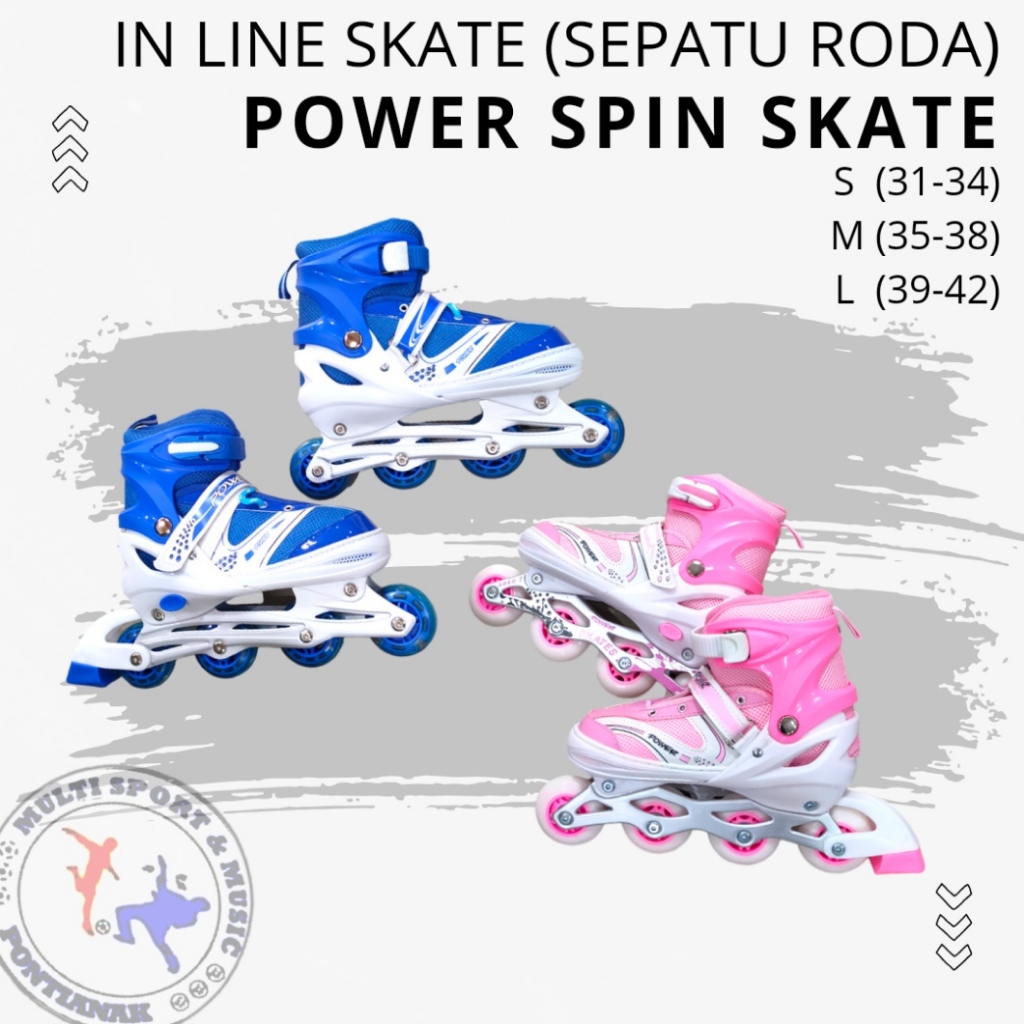 Jual In Line Skate Power Spin (Sepatu Roda) | Shopee Indonesia