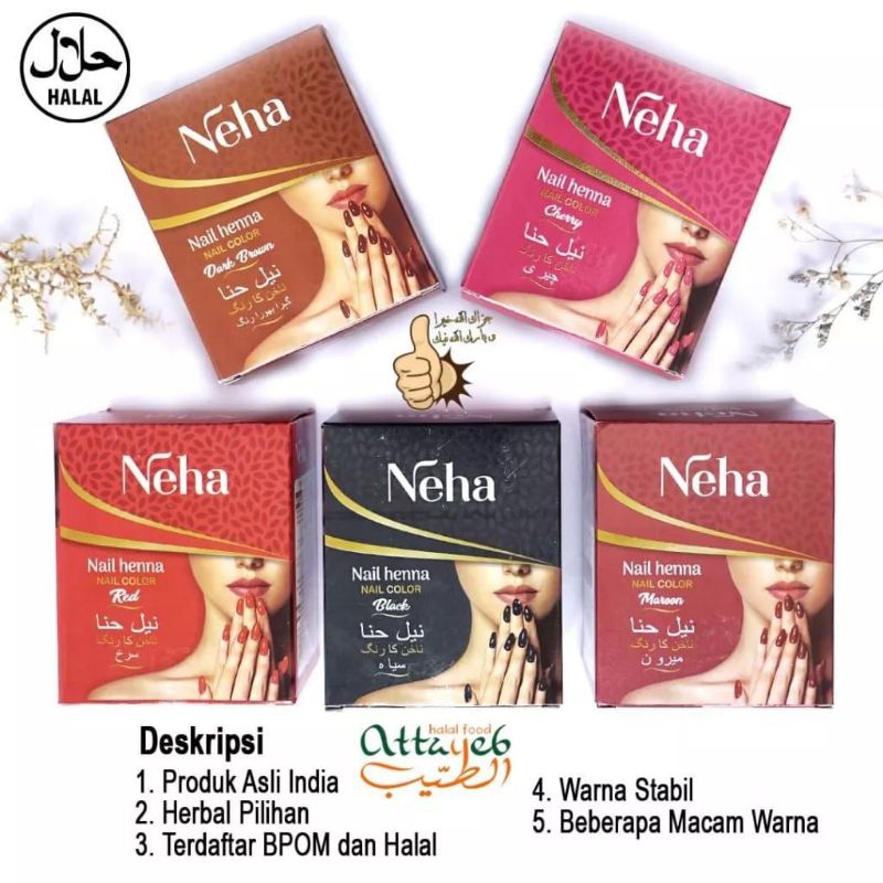 Jual NEHA cat kuku halal / hena kuku / pacar kuku halal | Shopee Indonesia