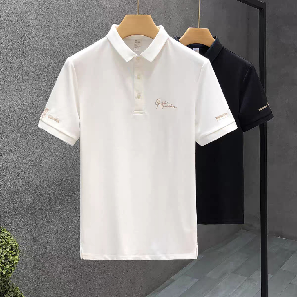 Jual kaos polo shirt atasan baju hitam bordir gold black kaos kerah ... Jual kaos polo shirt atasan baju hitam bordir gold black kaos kerah ...