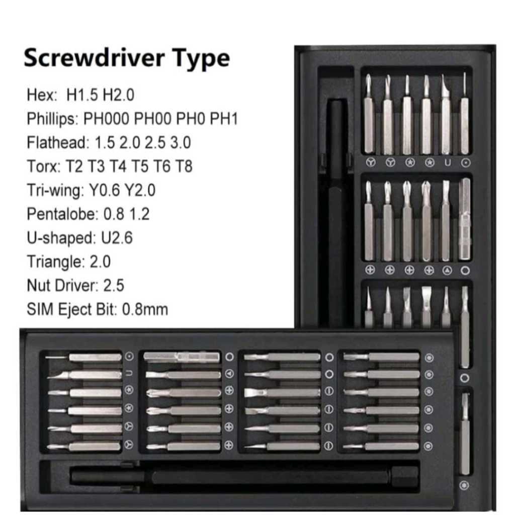 Jual POM Obeng Set Premium 24in1 Set Obeng Magnetic Multifungsi Obeng ...