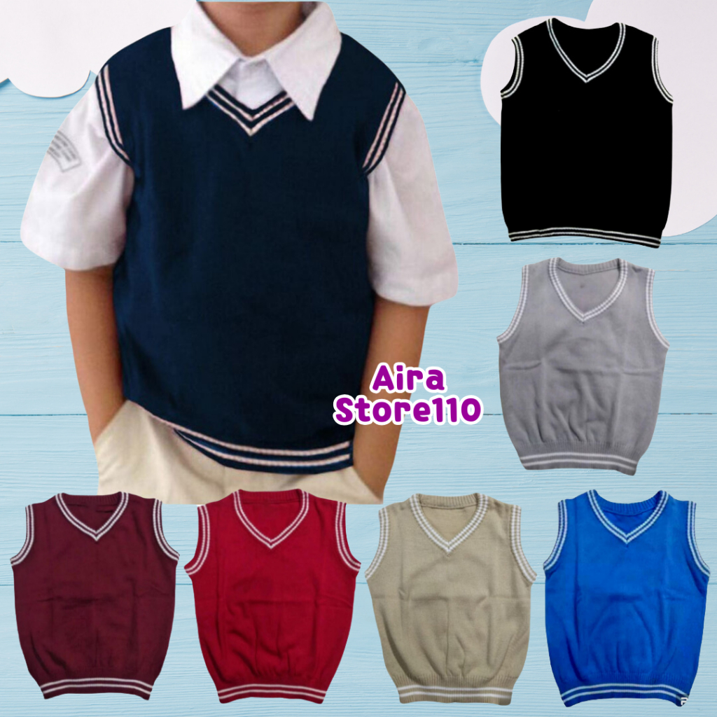 Jual Rompi rajut rangkapan seragam sekolah anak TK / SD usia 1-9 tahun ...