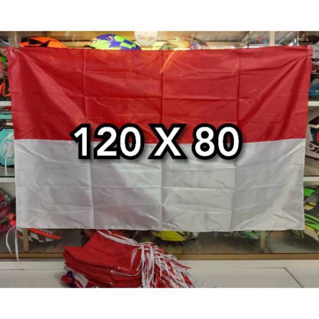 Jual BENDERA MERAH PUTIH 120 cm x 80 cm - BENDERA INDONESIA SATIN putih ...