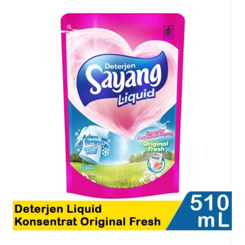Jual Sayang Deterjen Liquid Konsentrat Original Fresh 510mL | Shopee ...