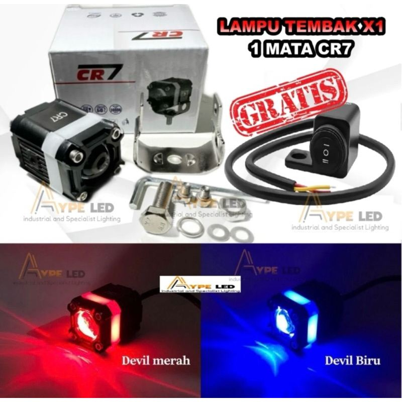 Jual Promo Lampu Tembak Led X1 Mini Laser CR7 Bahan Full alumunium Plus ...