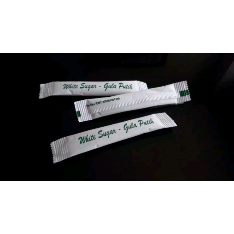 Jual 5 pcs Gula Putih Stik White Sugar Saset Sachet kemasan Gula pasir ...