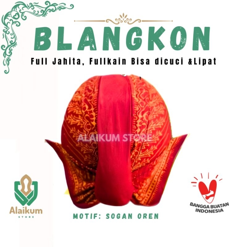 Jual BLANGKON MOTIF SOGAN OREN | BLANGKON ALUSAN FULL JAHITAN ...