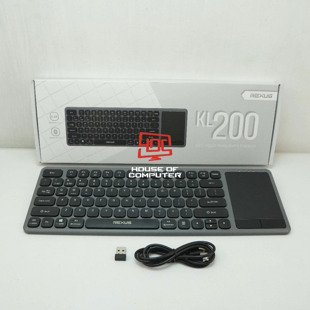 Jual KEYBOARD REXUS OFFICE WIRELESS BLUETOOTH KL200 WITH TOUCHPAD ...