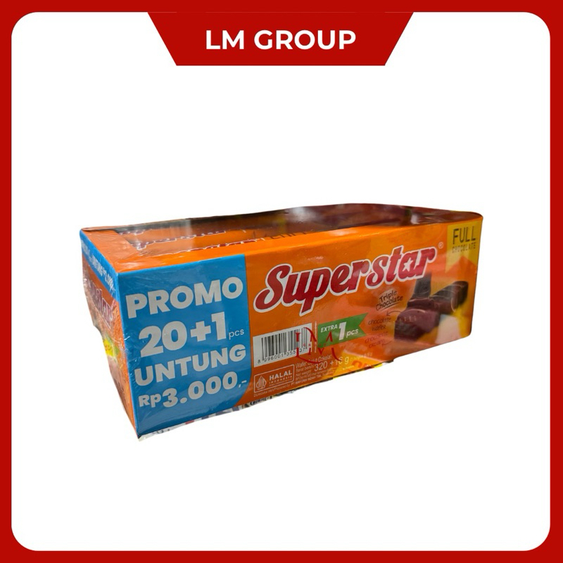Jual Superstar Triple Chocolate Roma Wafer Cokelat 1 Pack 20 pcs @16gr ...