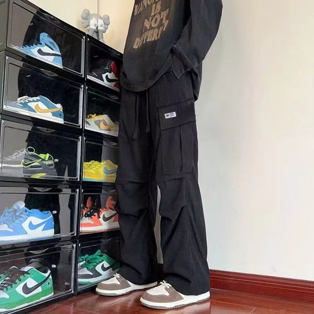 Jual KeyBoy Celana Cargo jeans pria panjang cowok Korean style baggy pants kargo celana denim ...
