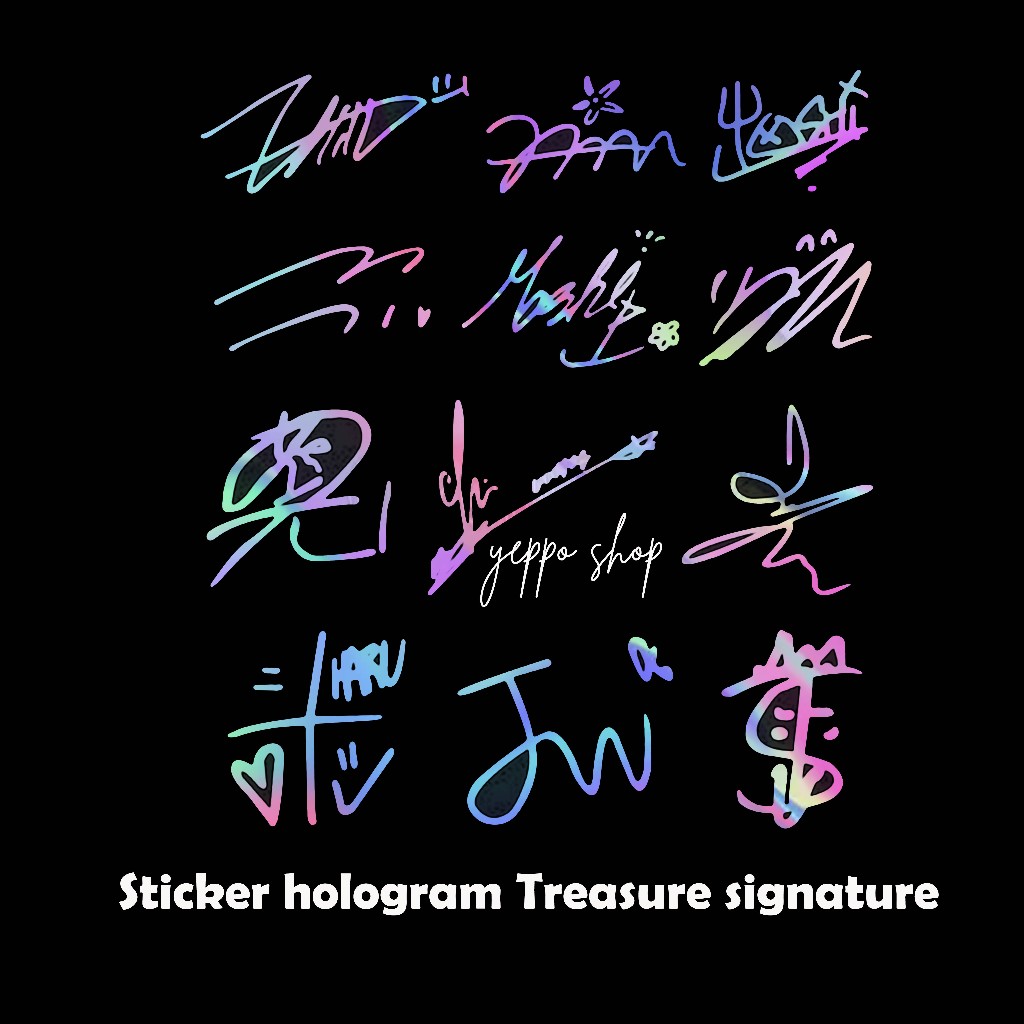 Jual TREASURE SIGNATURE STICKER HOLOGRA, | Shopee Indonesia