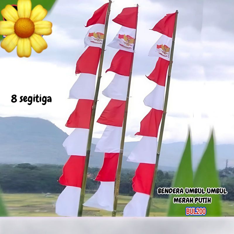 Jual UMBUL UMBUL UMBUL MERAH Putih 8 Daun gergaji | Shopee Indonesia