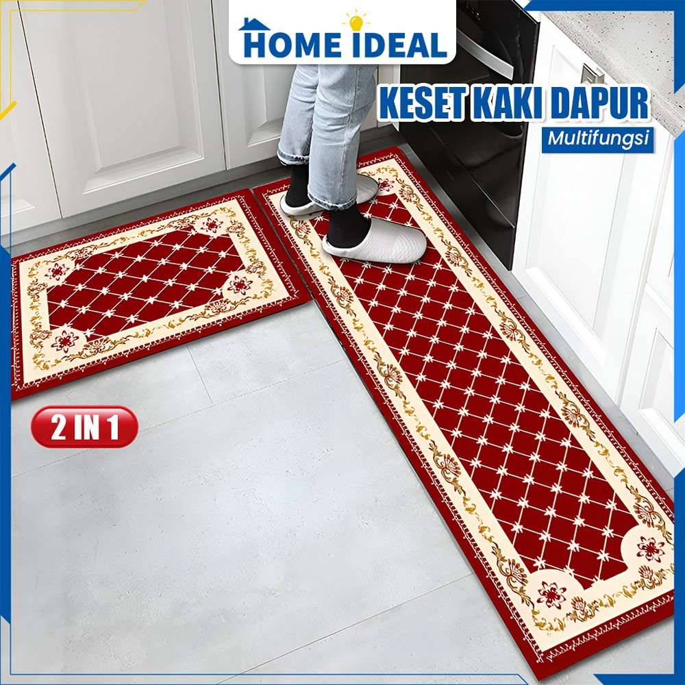 Jual Keset Dapur 2 in 1 40x60cm dan 40x120cm Motif Anti Slip / Keset ...