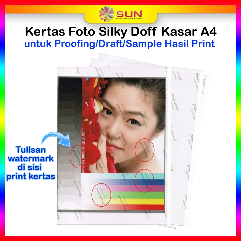 Jual Kertas Foto Silky Doff Kasar ( Kulit Jeruk ) A4 260 gram ( untuk ...