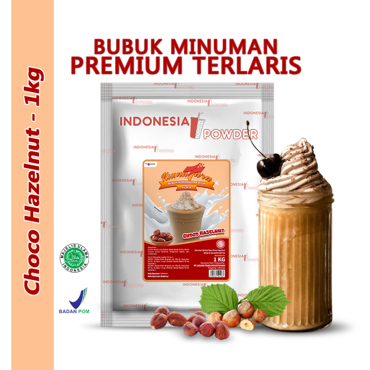 Jual Choco Hazelnut Premium Plain 1Kg / Nusantara Powder / Tanpa Gula ...
